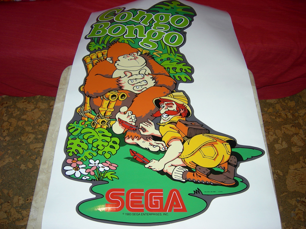 "CONGO BONGO SIDE ARTS" (SEGA) arcade artworks in restoration process ...