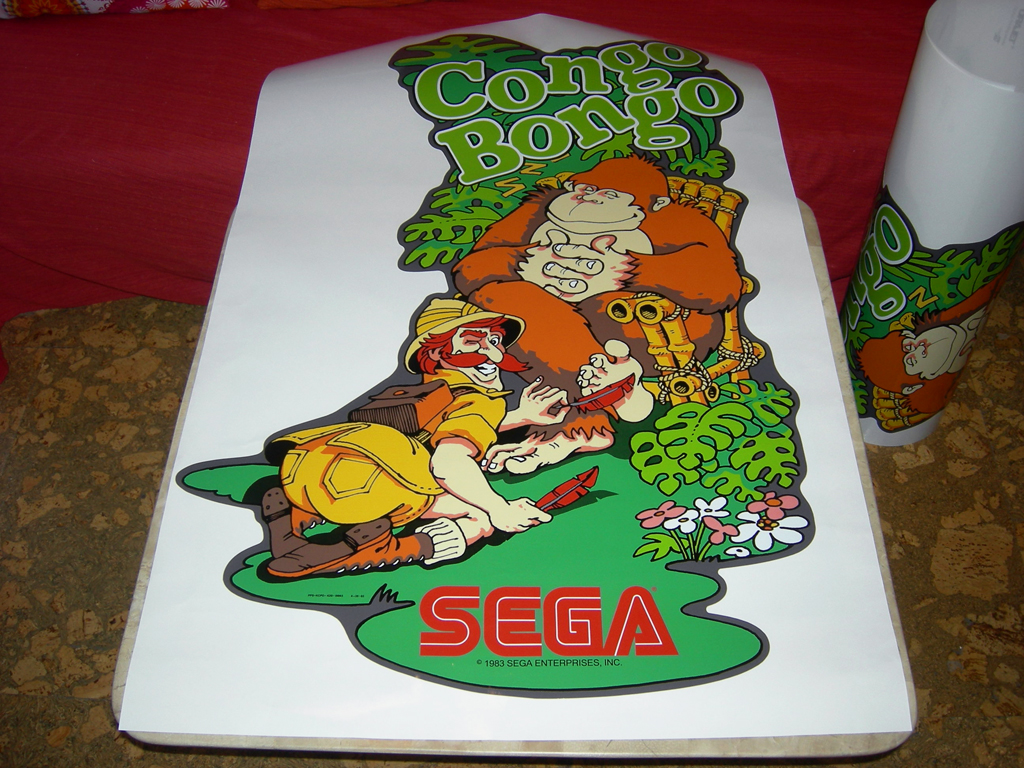 "CONGO BONGO SIDE ARTS" (SEGA) arcade artworks in restoration process ...