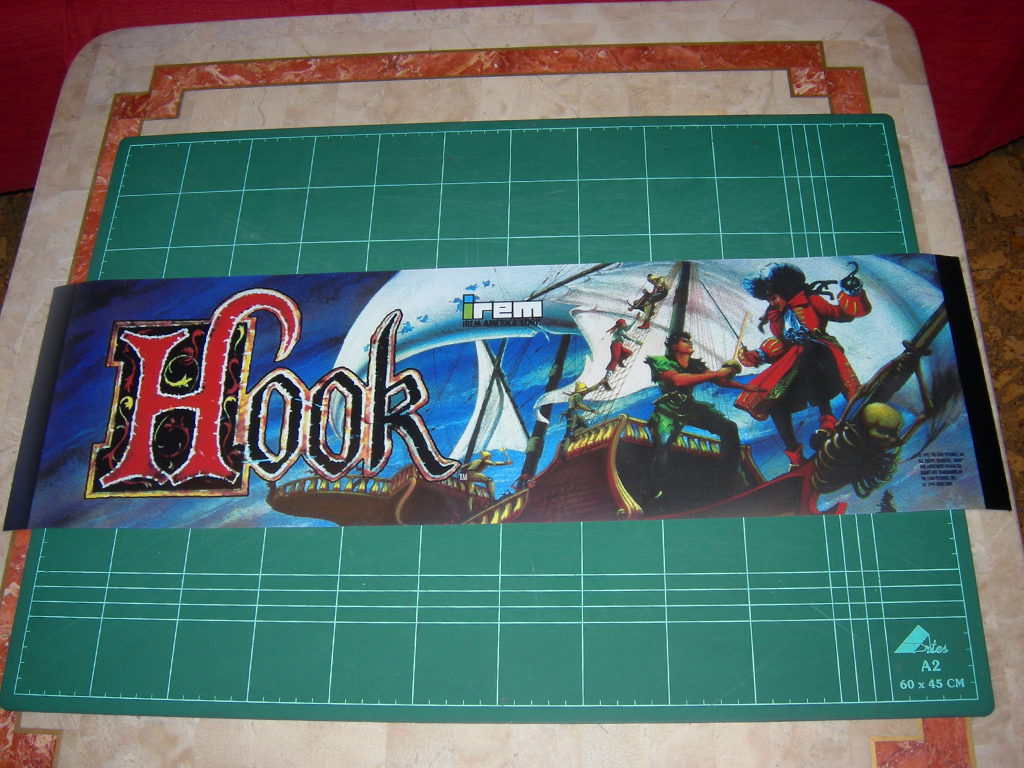 In progress: Arcade Artwork "HOOK MARQUEE" (IREM) scanned and ...