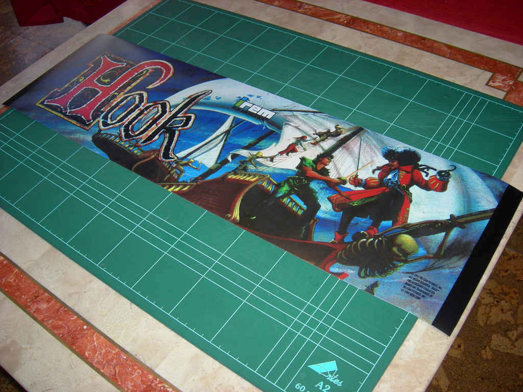 In progress: Arcade Artwork "HOOK MARQUEE" (IREM) scanned and ...