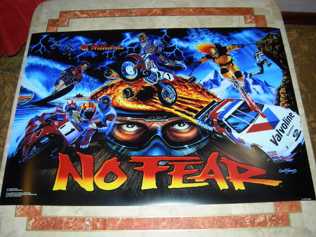Restauración finalizada "NO FEAR TRANSLITE" para pinball WILLIAMS. Por ...