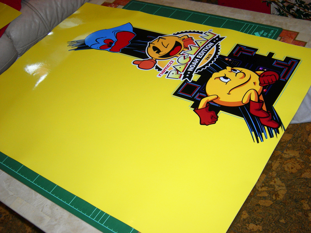 Artes impresos "Pacman Custom" para bartop de Yourcab de datacu y ...