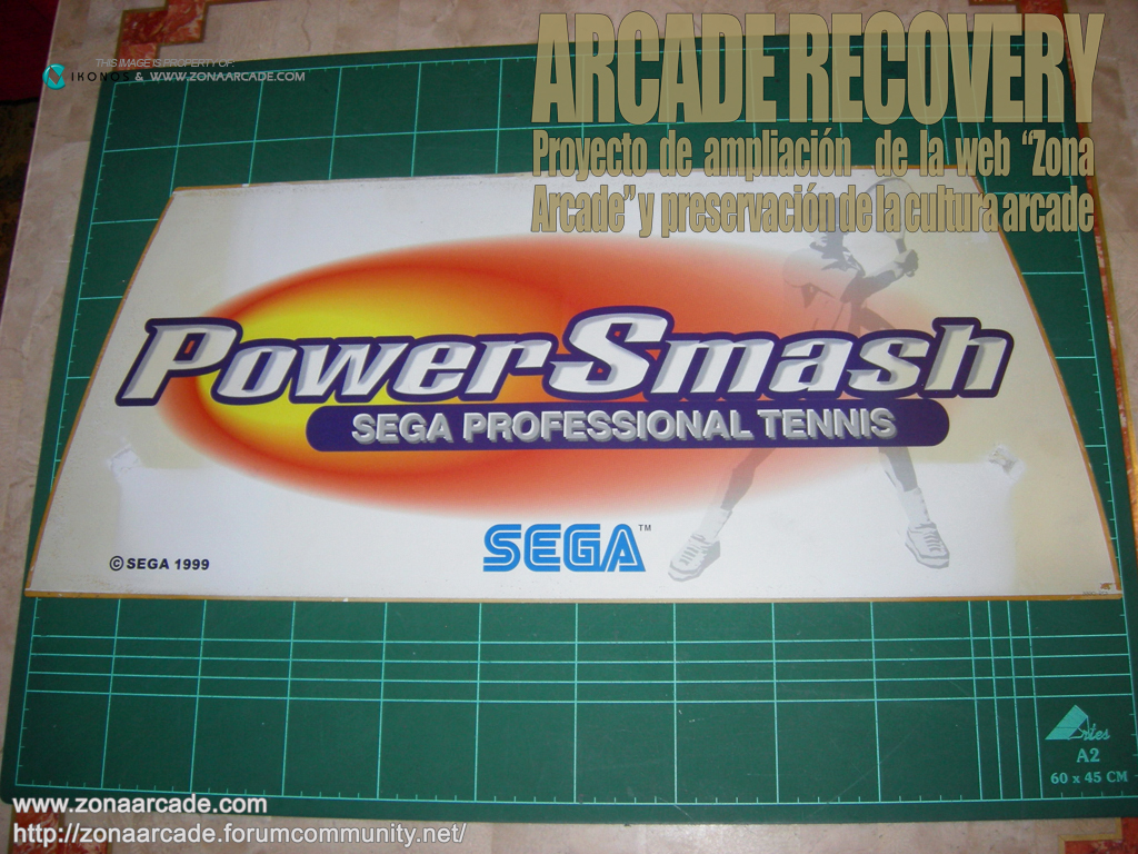 Arte original "POWER SMASH NAOMI MARQUEE" (SEGA) para digitalización en ...