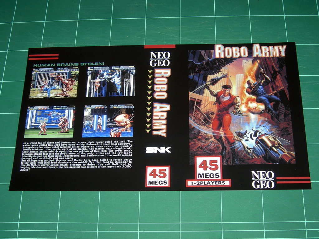 "Robo Army Custom Cover" impreso en papel plástico de flyer para Bernat