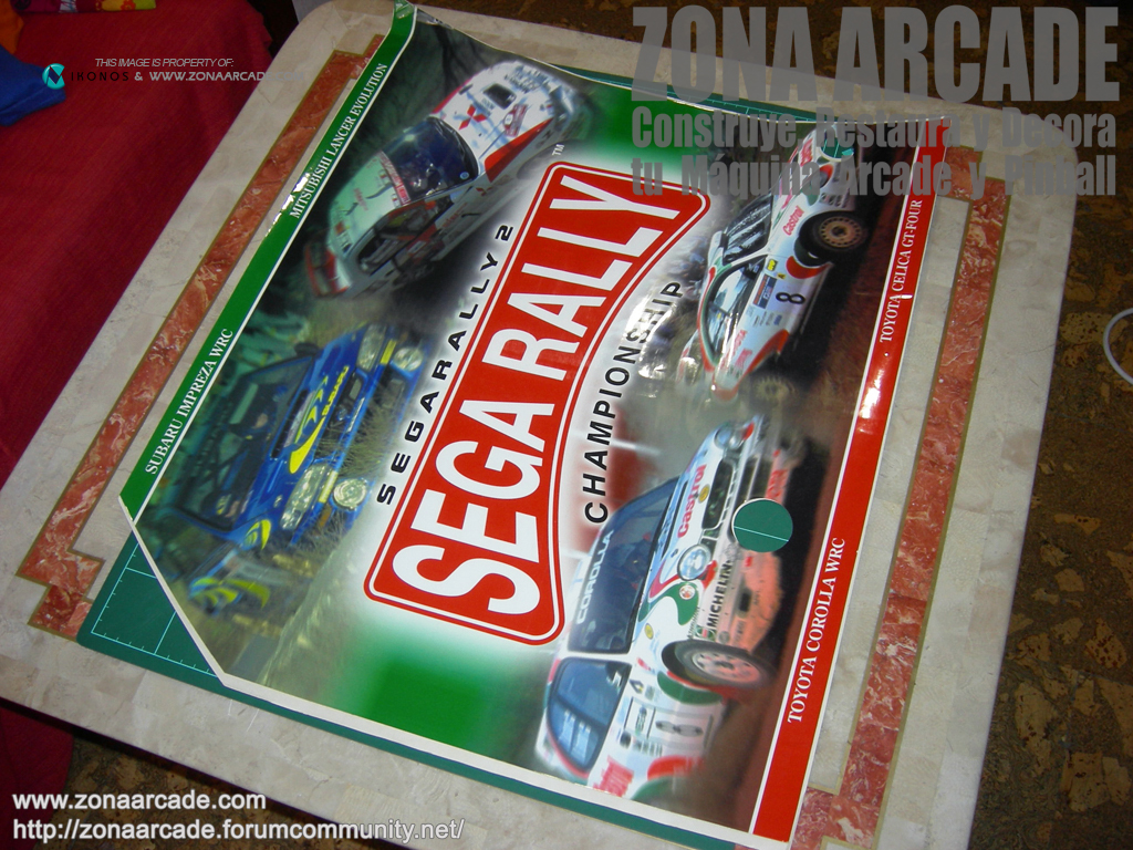 Original "SEGA RALLY 2 SIDE ARTS" for scanning and restored in Zona Arcade!