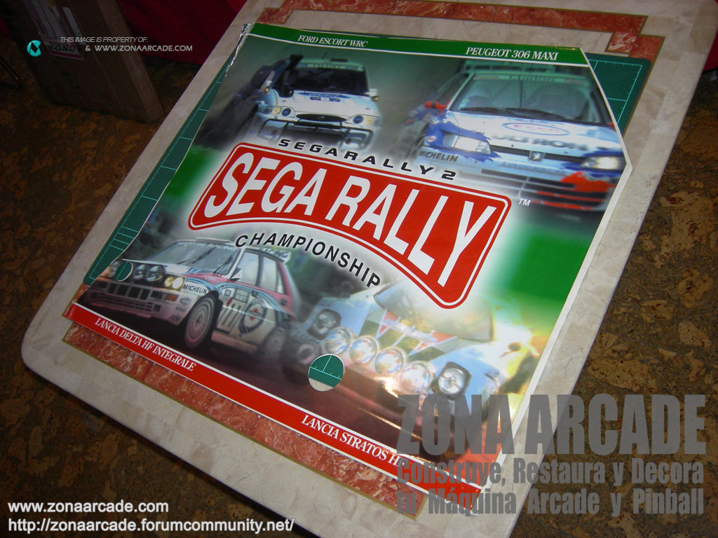 Original "SEGA RALLY 2 SIDE ARTS" for scanning and restored in Zona Arcade!