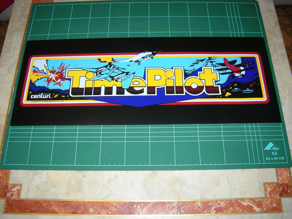 "Time Pilot Marquee" (Centuri) printed in backlite