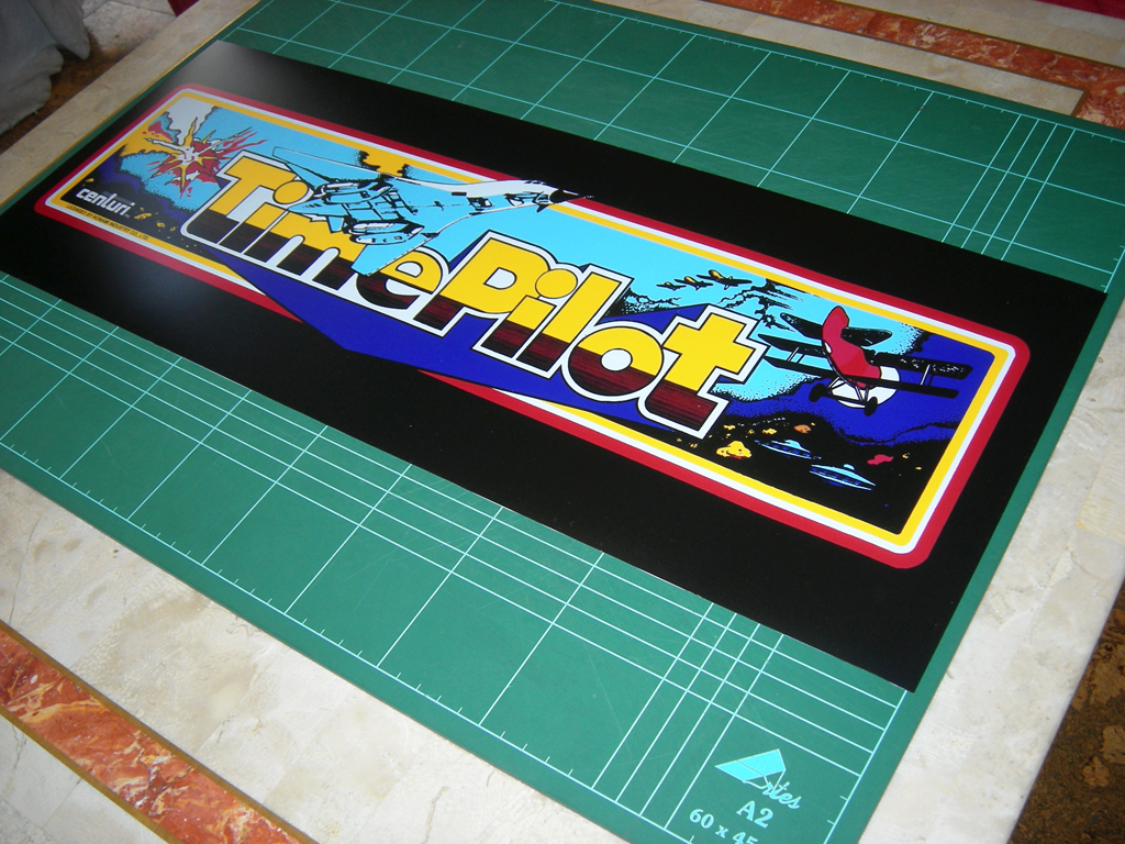 "Time Pilot Marquee" (Centuri) printed in backlite