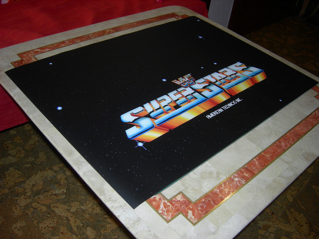 "WF Superstar Control Panel Overlay" printed in vinyl with soft rough ...