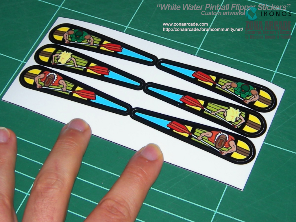 Decoración impresa de Flippers personalizados para Pinball White Water ...