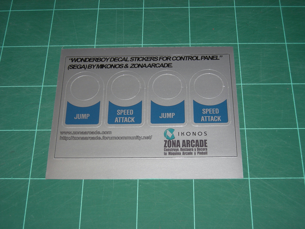 "WONDER BOY BUTTON DECAL STICKERS" (SEGA) arcade files restored in Zona ...