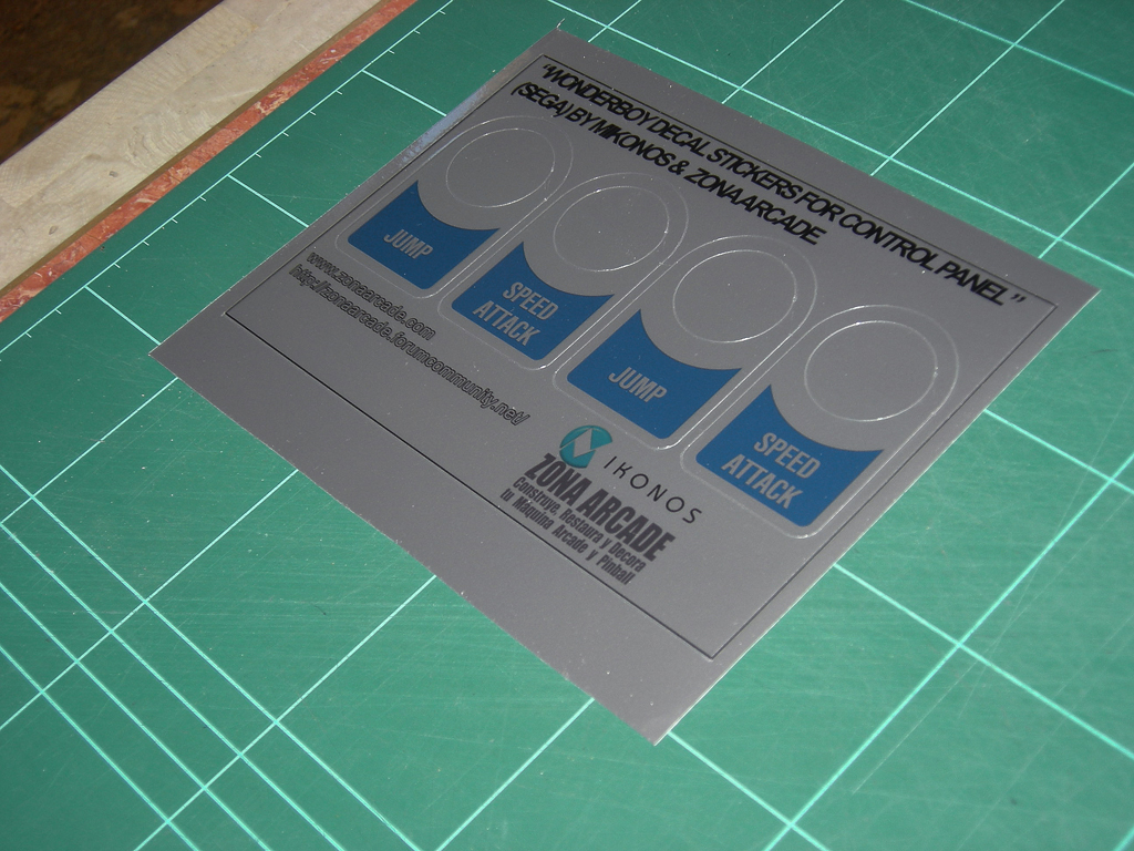 "WONDER BOY BUTTON DECAL STICKERS" (SEGA) arcade files restored in Zona ...