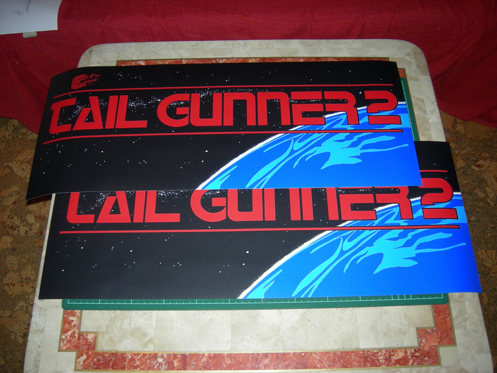 "Tail Gunner 2 Cockpit Marquee" repros printed in vinyl with classical ...