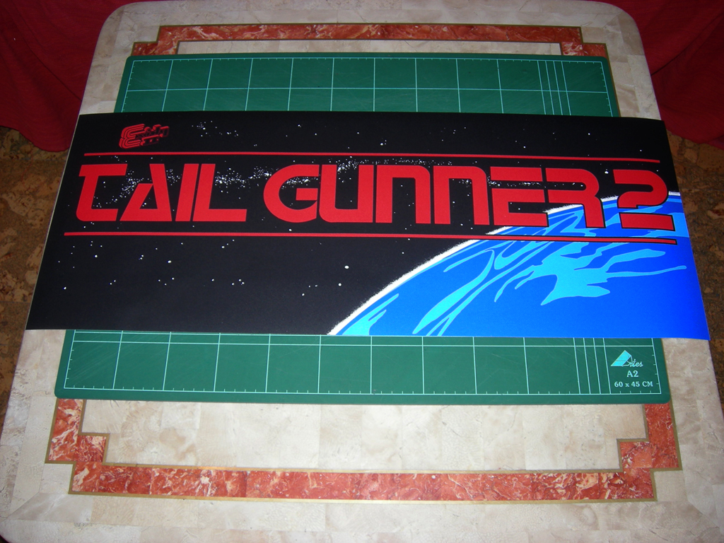 "TAIL GUNNER 2 BACKPLATE COCKPIT - BACK MARQUEE ART" (CINEMATRONICS ...