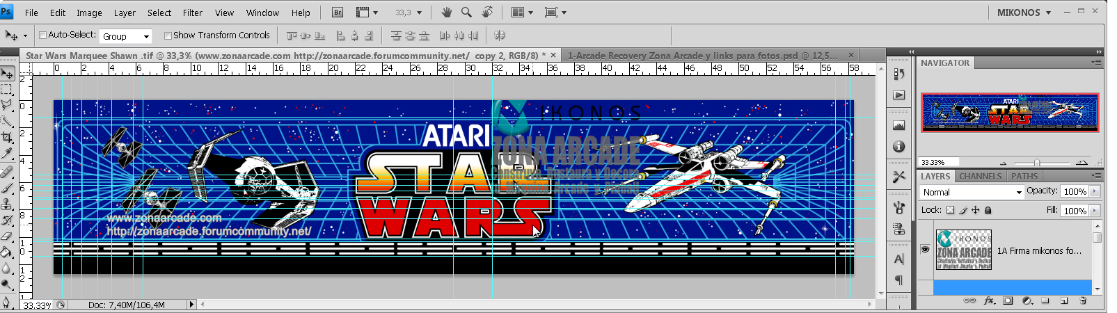 "Atari Star Wars" artwork project for Shawn´s arcade bartop