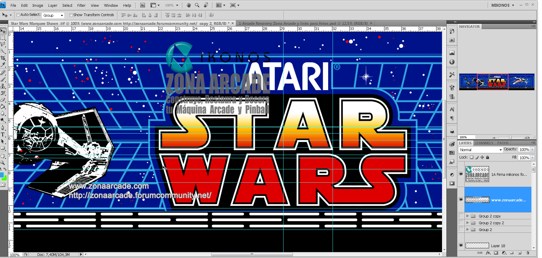 "Atari Star Wars" artwork project for Shawn´s arcade bartop