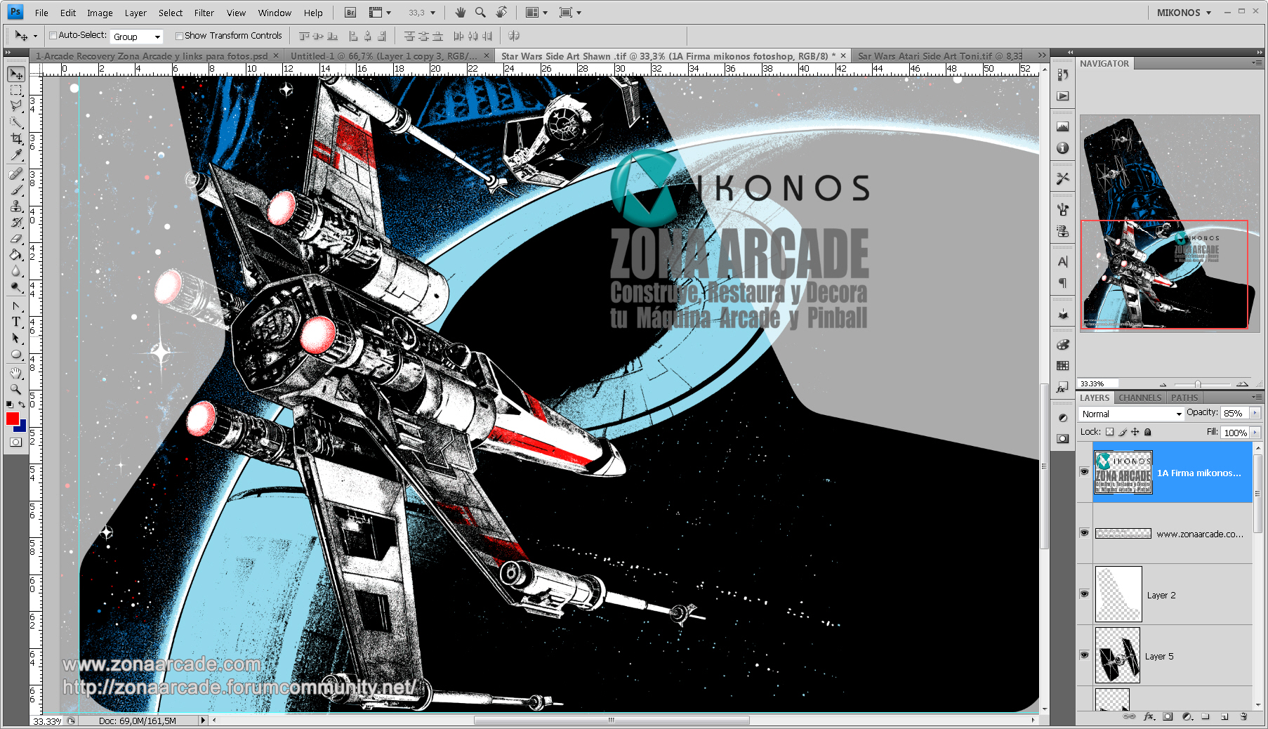 "Atari Star Wars" artwork project for Shawn´s arcade bartop