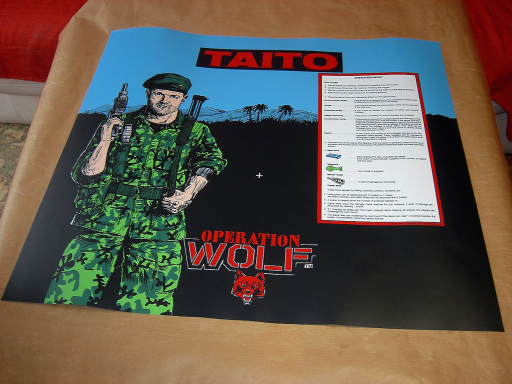 "OPERATION WOLF CONTROL PANEL OVERLAY / CPO" (TAITO) artwork file ...