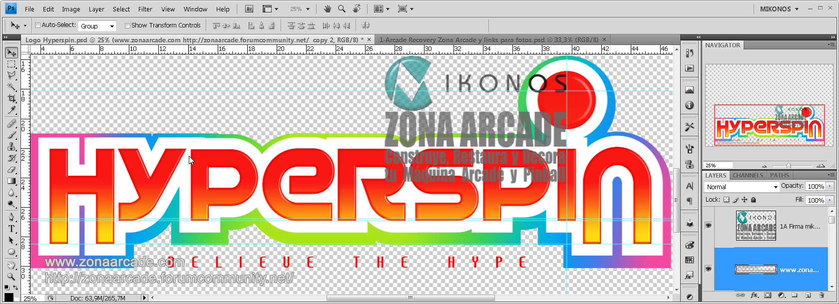 "Hyperspin High Definition Logo" (300 dpi) for arcade Artworks. By Mikonos