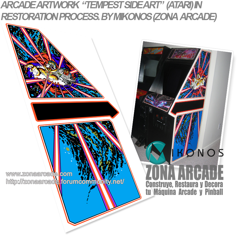 Tenemos scan "TEMPEST SIDE ART" (ATARI UPRIGHT) en Zona Arcade