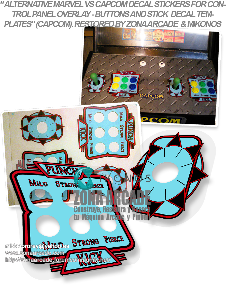 “ALTERNATIVE MARVEL VS CAPCOM: CLASH OF SUPER HEROES DECAL STICKERS FOR ...