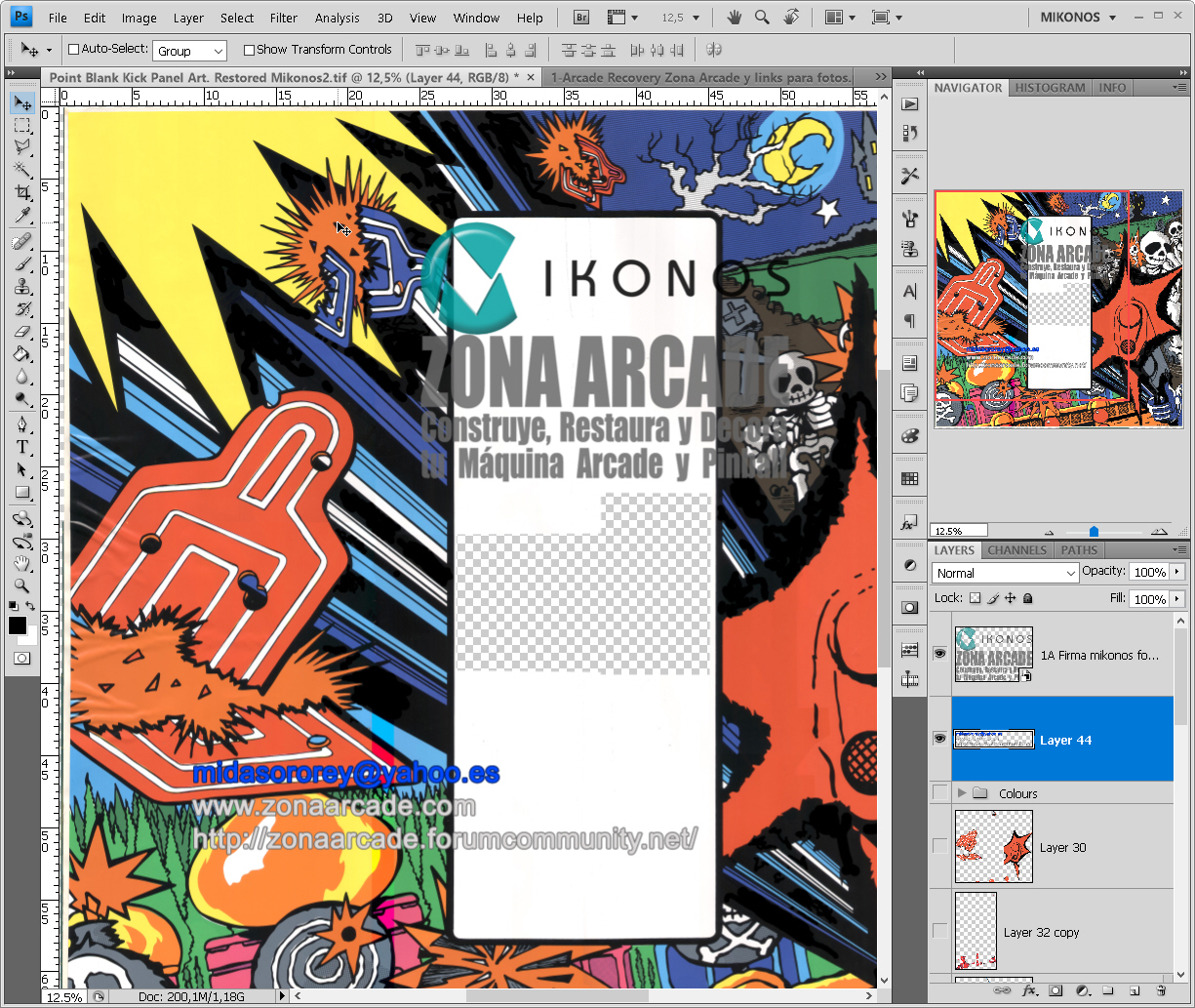 "POINT BLANK KICK PANEL - COIN DOOR ART 40000198" (NAMCO) arcade ...