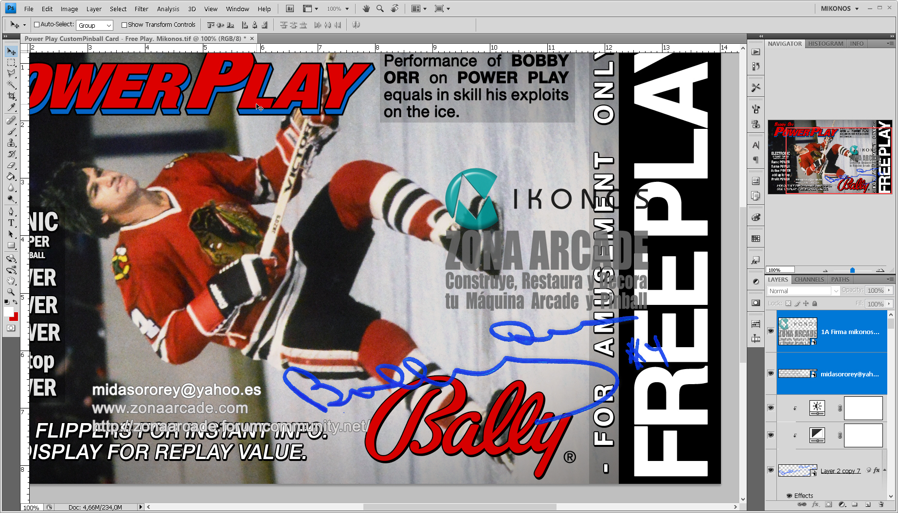 "Power Play Pinball Cards Customized" (BALLY). Designed by Zona Arcade ...