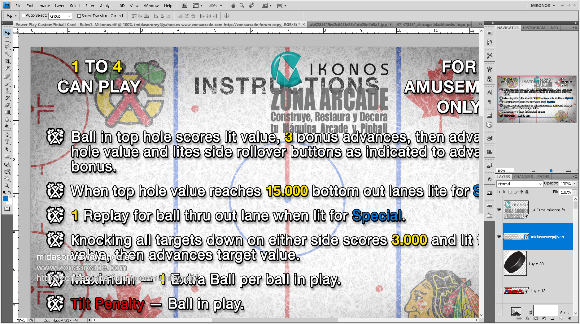 "Power Play Pinball Cards Customized" (BALLY). Designed by Zona Arcade ...