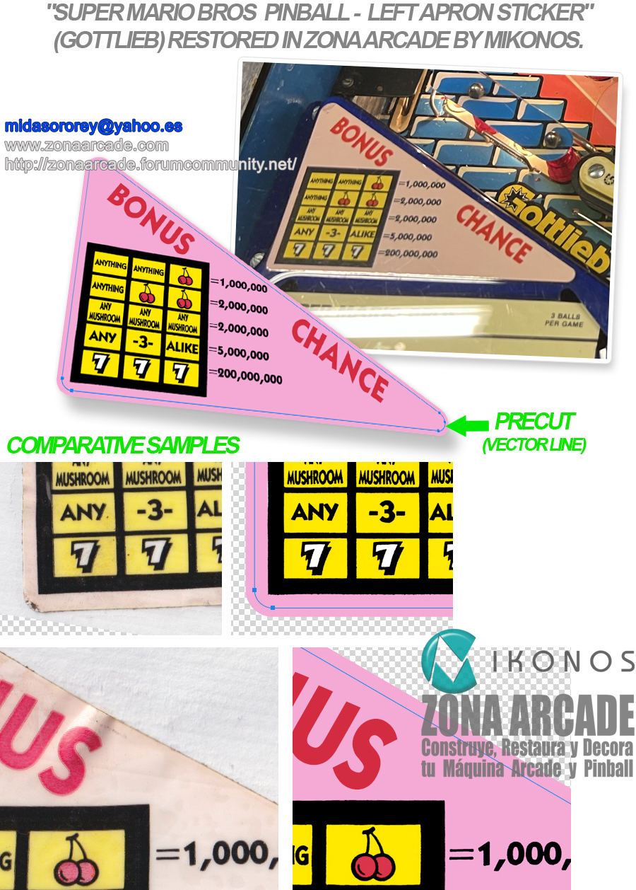 "SUPER MARIO BROS PINBALL APRONS" (GOTTLIEB) scanned files restored by ...