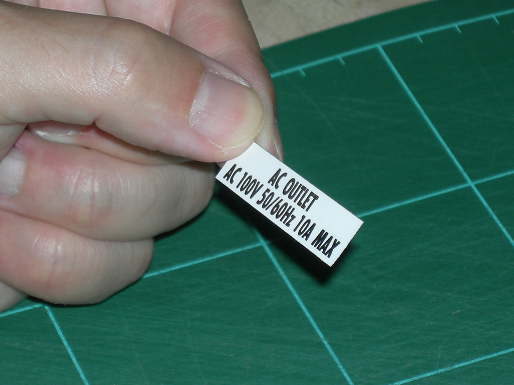 "421-10063 AC OUTLET AC 100V 50/60HZ 10A MAX STICKER" (SEGA) for Sega ...