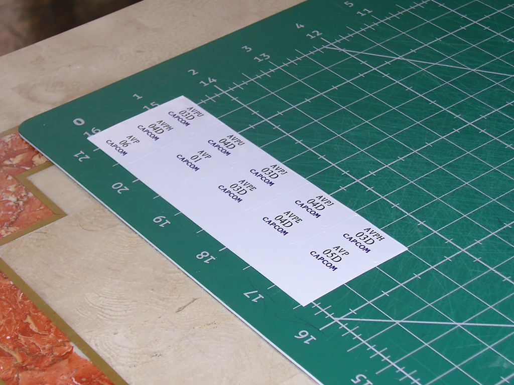 "ALIEN VS. PREDATOR CPS2 EPROM STICKERS FOR VERSION AVP, AVPU, AVPJ ...