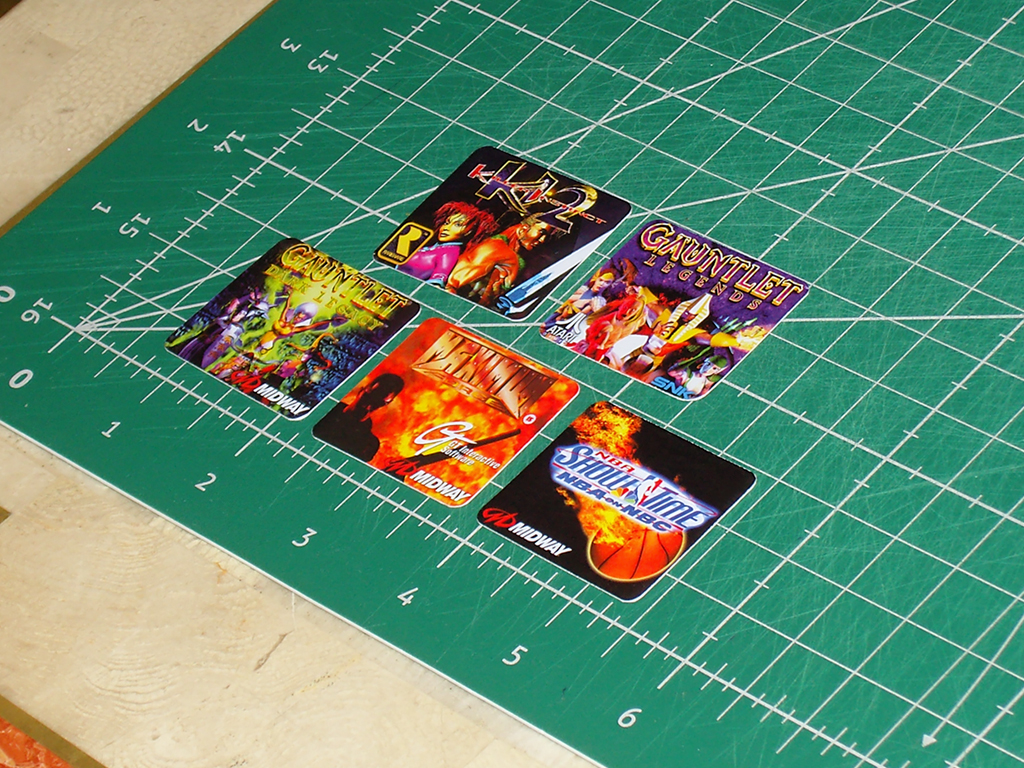 "Arcade Games Flash Memory Card Label Stickers" printed on coated ...
