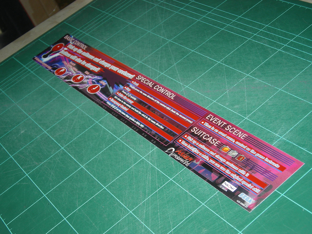 "ASIAN DYNAMITE / DYNAMITE DEKA EX INSTRUCTION SHEET" (SEGA). Arcade ...