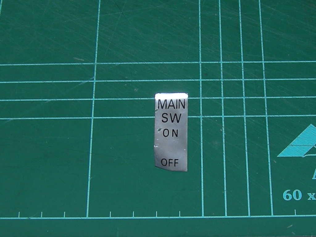 "ASTRO CITY MAIN SWITCH ON-OFF STICKER 421-8324" for SEGA Cabinet ...