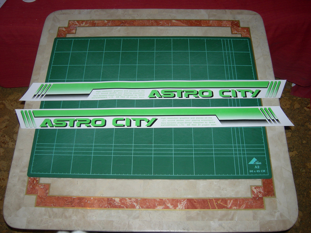 "Astro City Side Arts" (SEGA) reproductions printed in off-set with ...