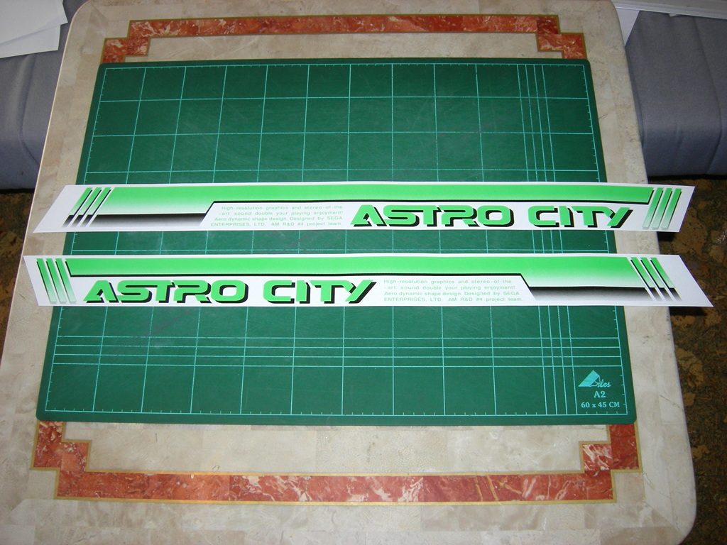"Astro City Side Arts and other Little Stickers" (SEGA) printed for ...