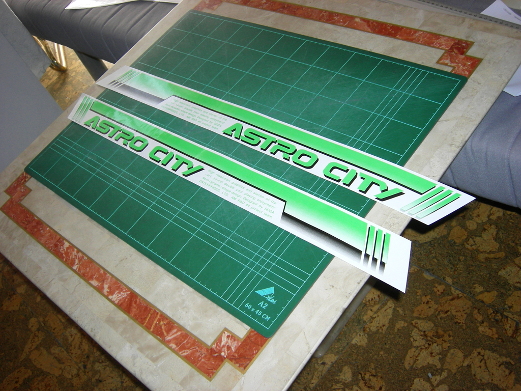 "Astro City Side Arts and other Little Stickers" (SEGA) printed for ...