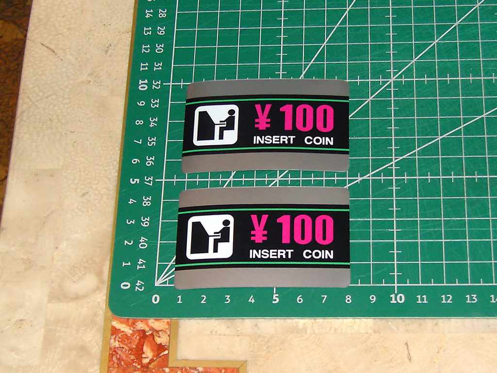 "Astro City ¥ 100 Insert Coin Sticker 421-8260" (SEGA) reproduction ...