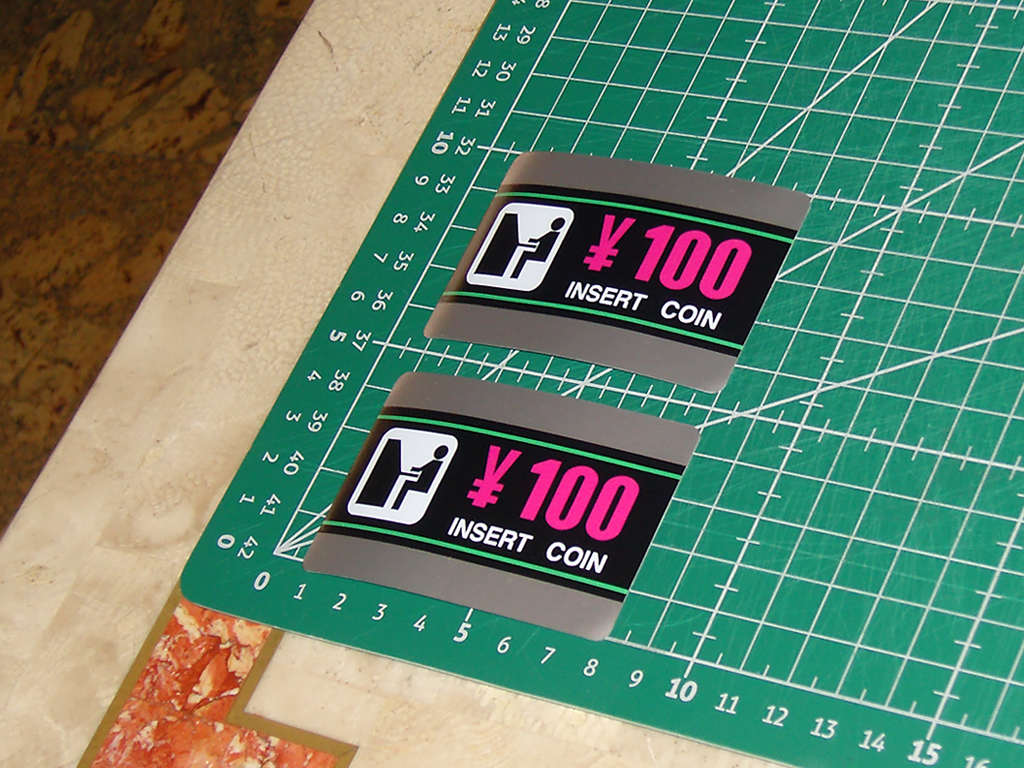 "Astro City ¥ 100 Insert Coin Sticker 421-8260" (SEGA) reproduction ...
