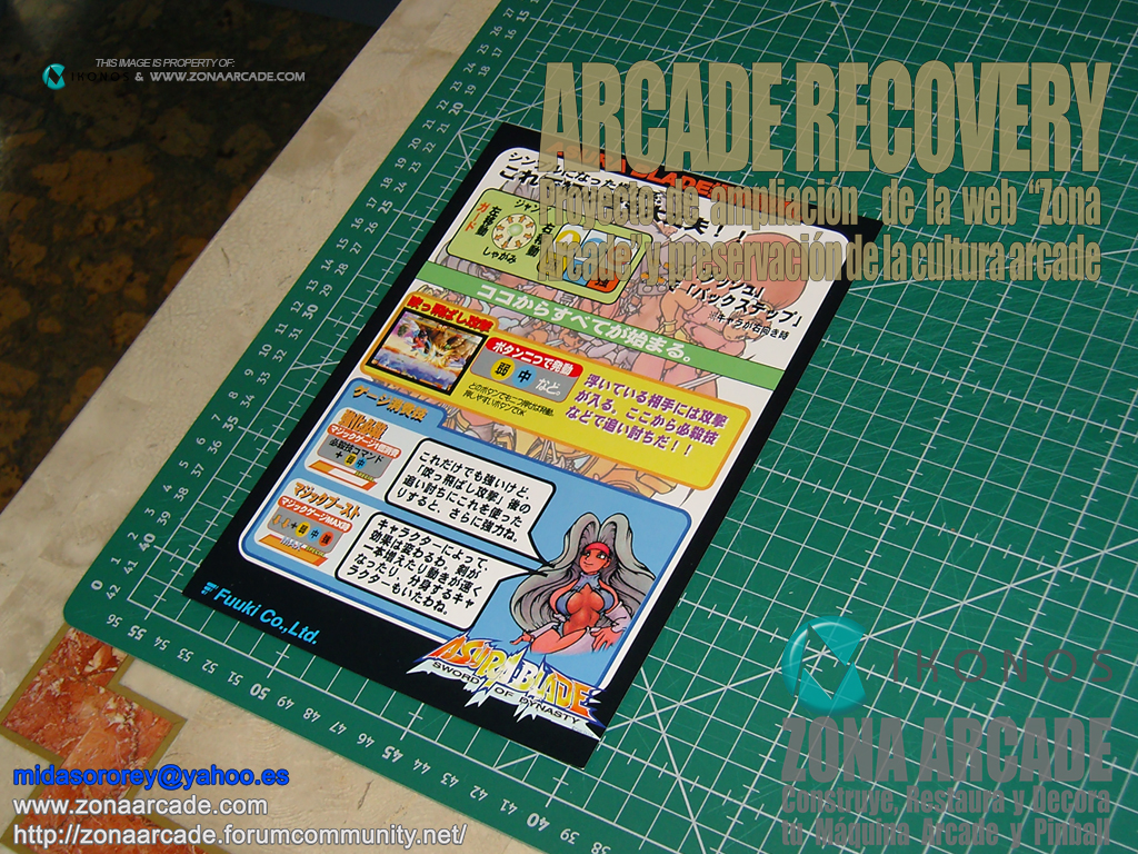 Original "ASURA BLADE: Sword of Dynasty (アシュラブレード) INSTRUCTION CARD FOR ...