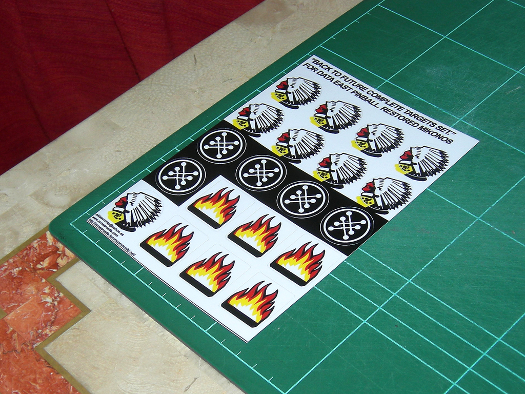 "Back to The Future Pinball Targets - Complete Set" (DATA EAST) printed ...