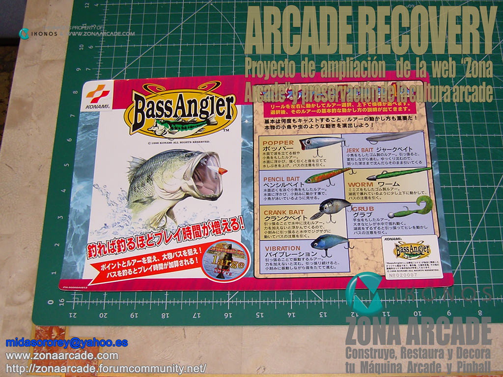 Original "BASS ANGLER MARQUEE/FLYER/MINPOSTER PN.0000044912" (KONAMI ...