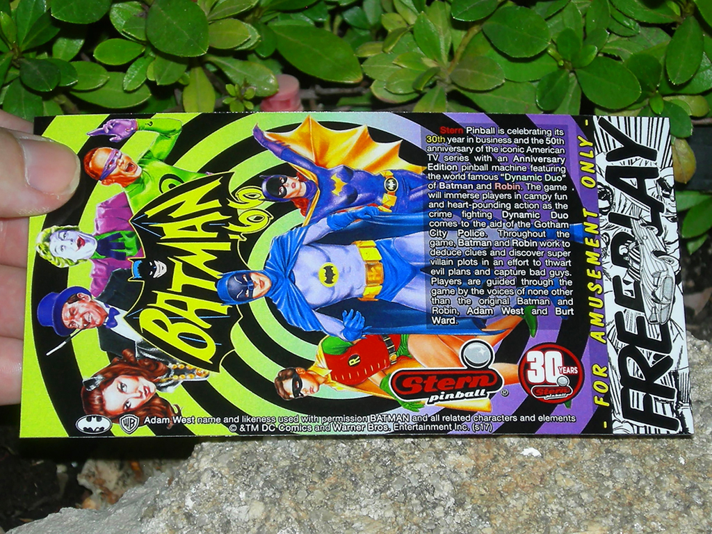 "Batman 66 Custom Pinball Cards" (STERN). Designed by Zona Arcade and ...