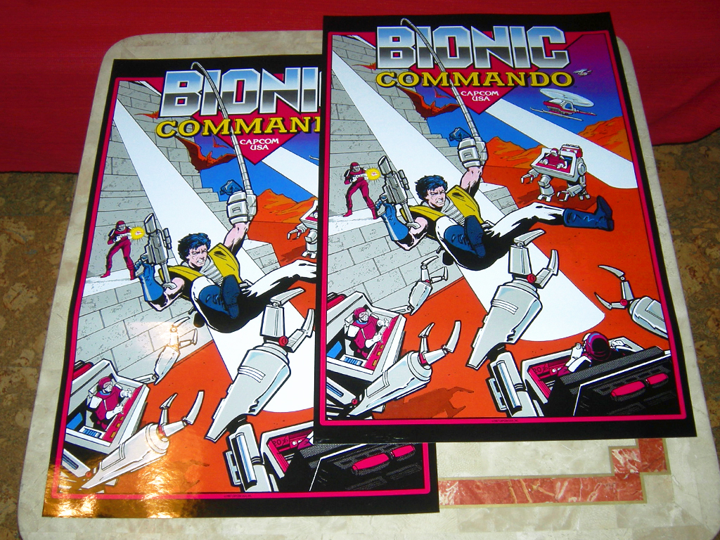 "BIONIC COMMANDO SIDE ART" (CAPCOM) arcade artwork restored by Mikonos