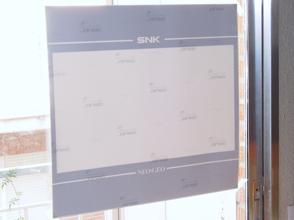 "Black Neo Geo Custom Bezel" printed on inverted/reversed vinyl for ...