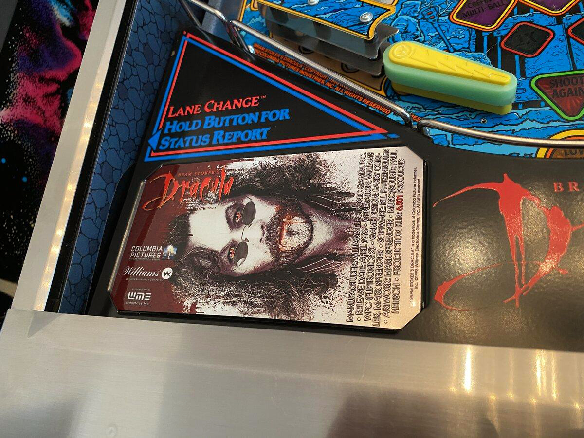 "Bram Stoker´s Dracula Custom Pinball Cards" (WILLIAMS). Designed by ...