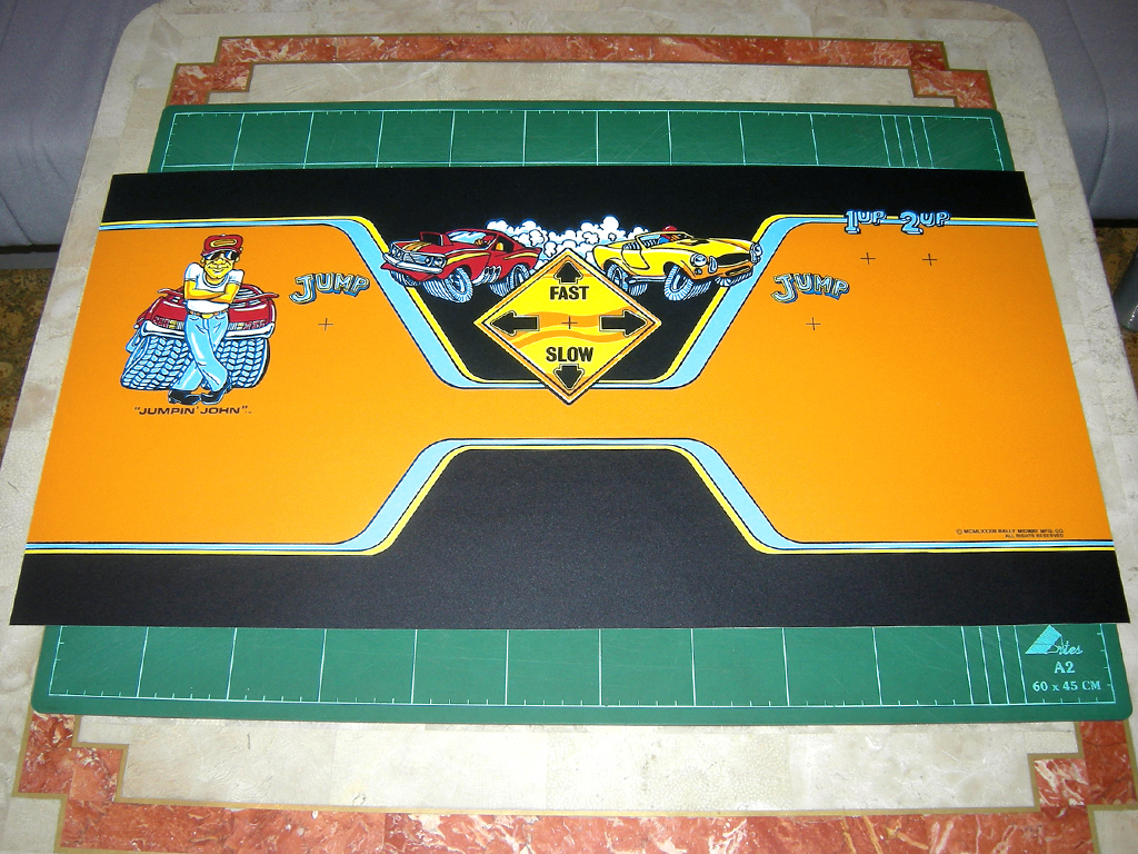 "BUMP´N JUMP CONTROL PANEL OVERLAY / CPO" (MIDWAY) arcade artwork ...