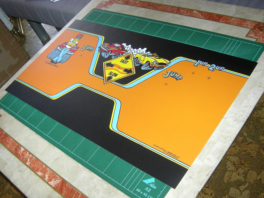 "BUMP´N JUMP CONTROL PANEL OVERLAY / CPO" (MIDWAY) arcade artwork ...