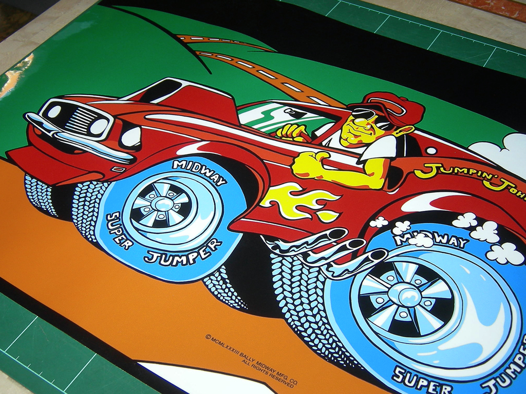 "Bump´n Jump Complete Arcade Artwork Set" (MIDWAY) reproduction printed ...