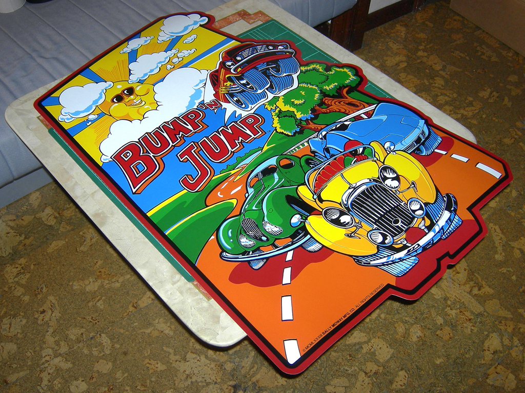 "Bump´n Jump Complete Arcade Artwork Set" (MIDWAY) reproduction printed ...